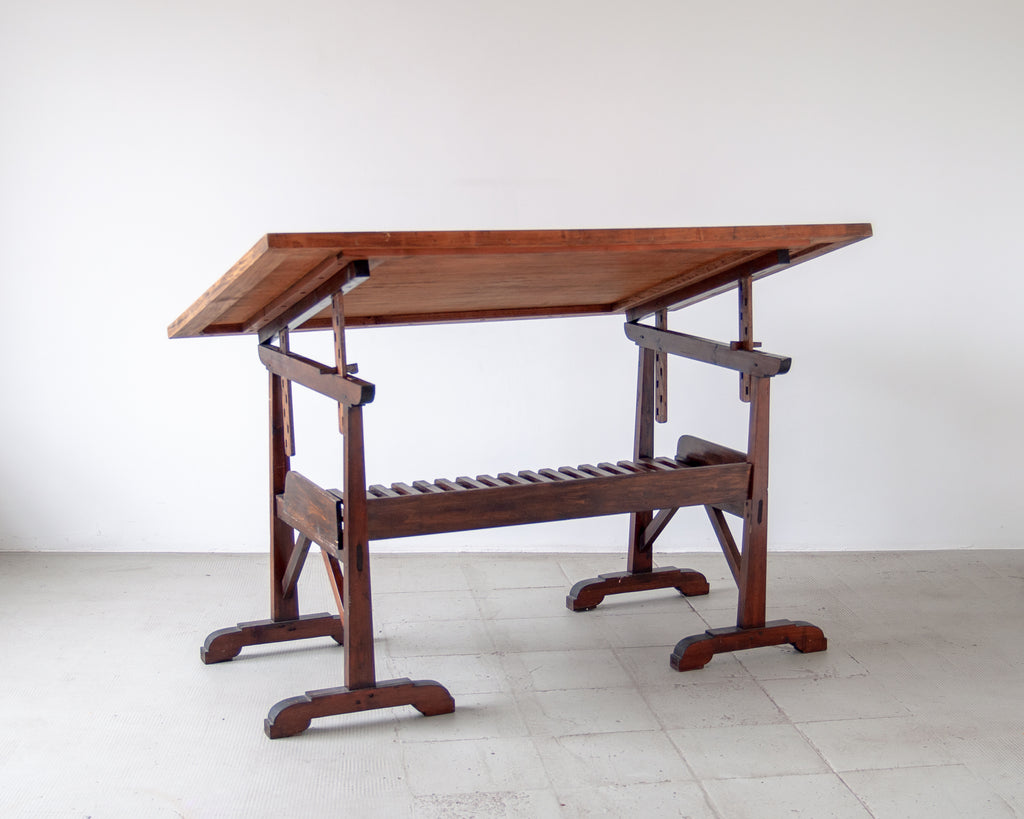 § Antique Drawing Table and stool – Oddhaus Vintage
